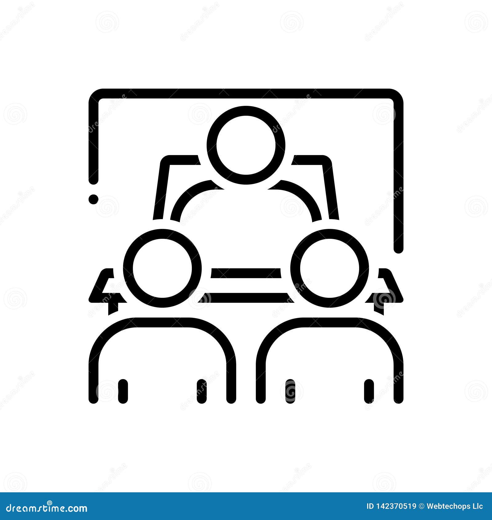 Black Line Icon for Debriefing, Interview and Counseling Stock Vector ...