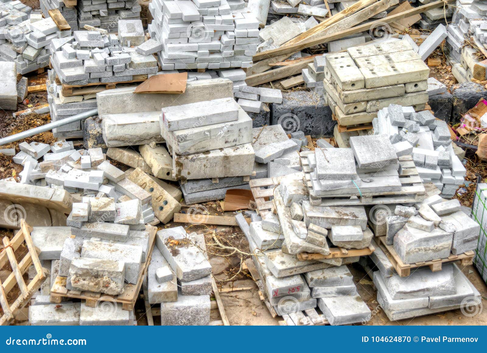 Debris from Building Materials Stock Photo - Image of view, landscape ...