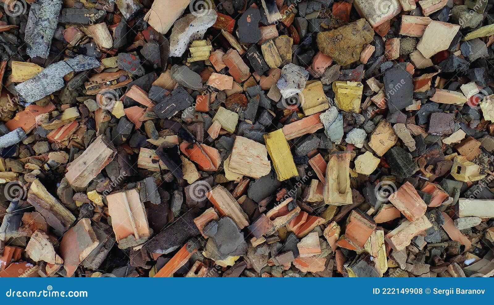Debris of Construction Stones after Demolition Stock Photo - Image of ...