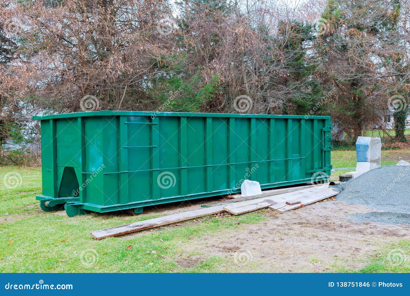 Construction Waste Debris a Building Container, Garbage Bricks and ...