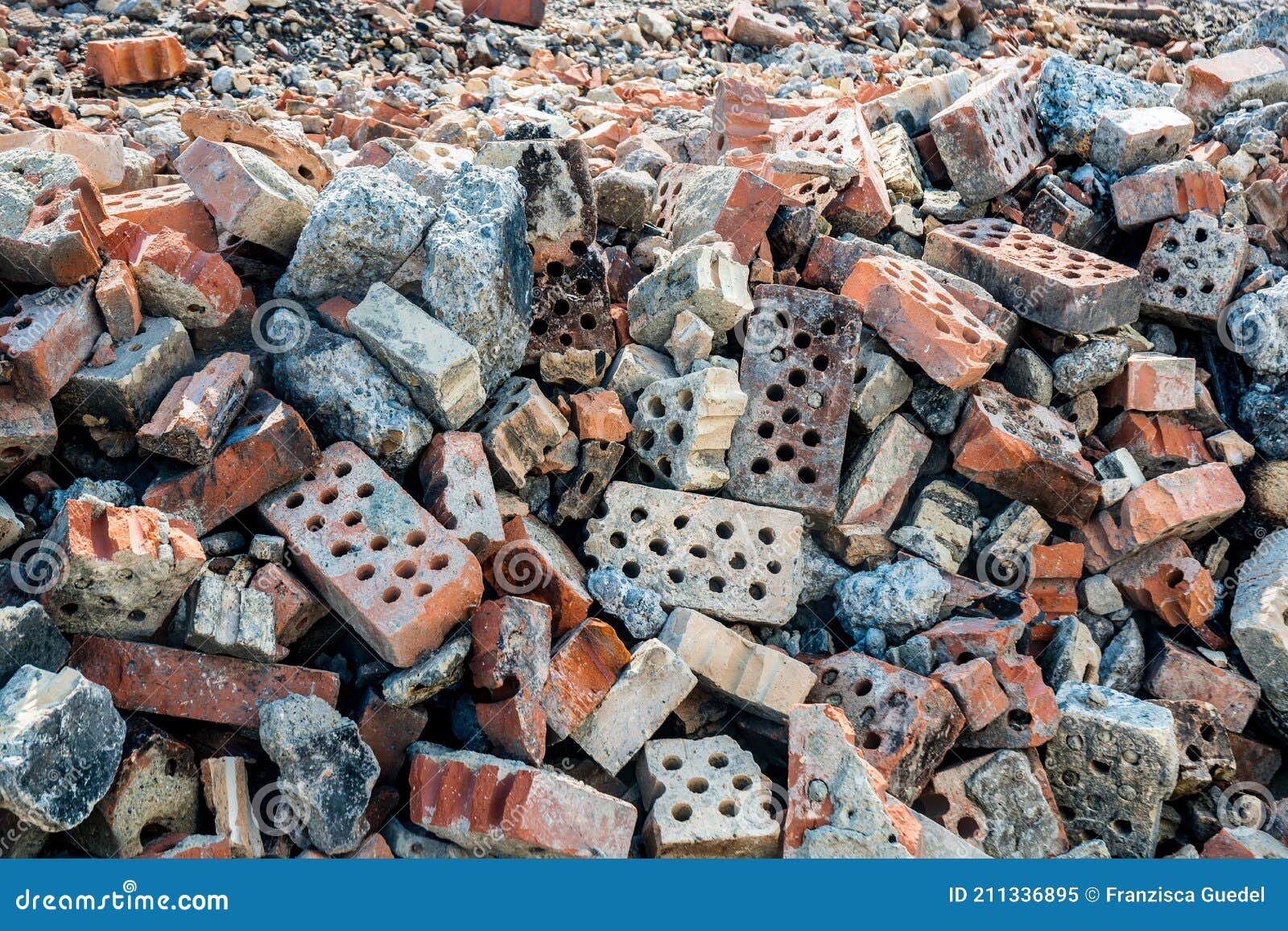 Old Destroyed Brick House Ruin With Broken Windows Royalty-Free Stock ...