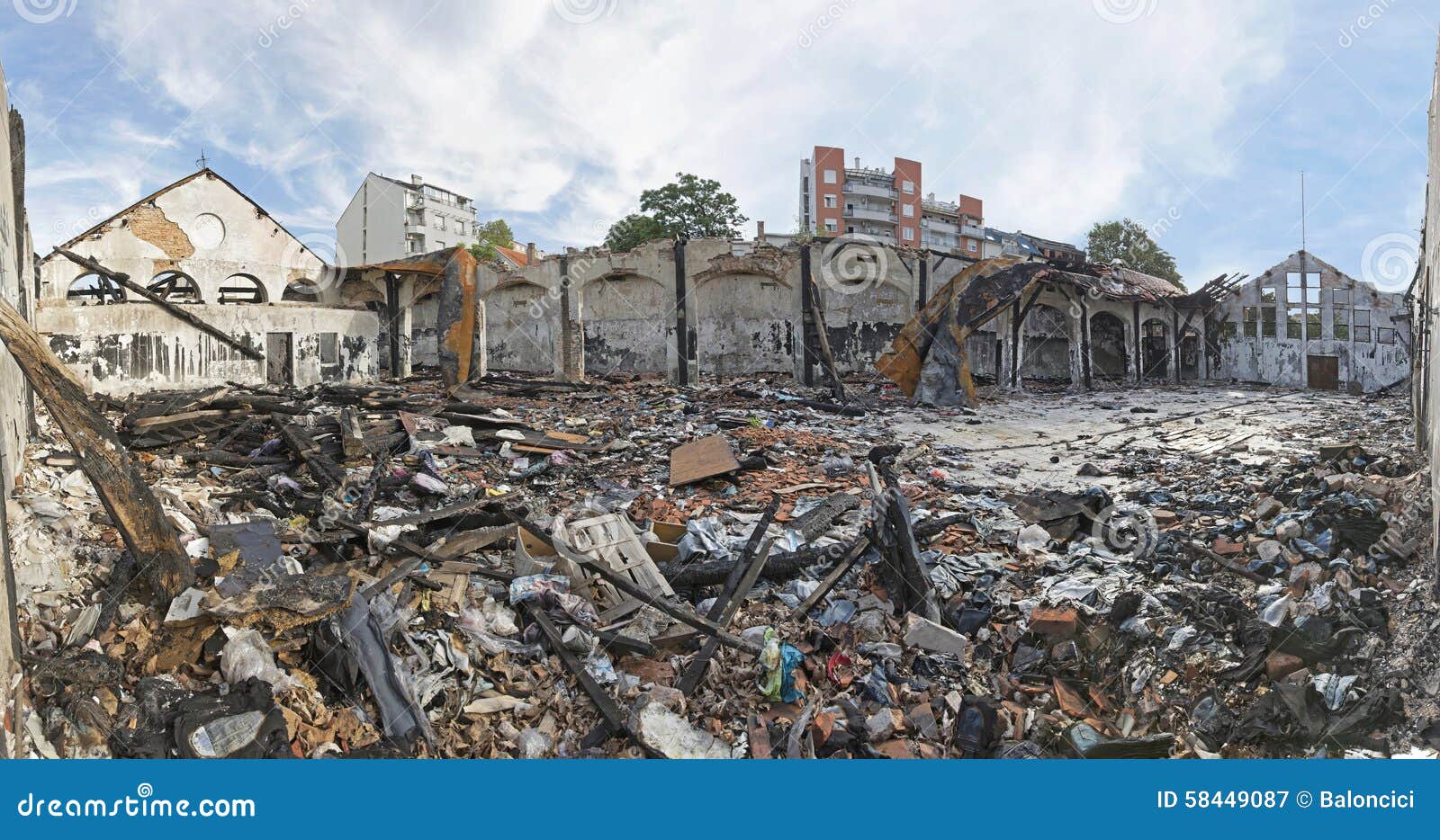 Debris after Fire stock image. Image of remains, damage - 58449087