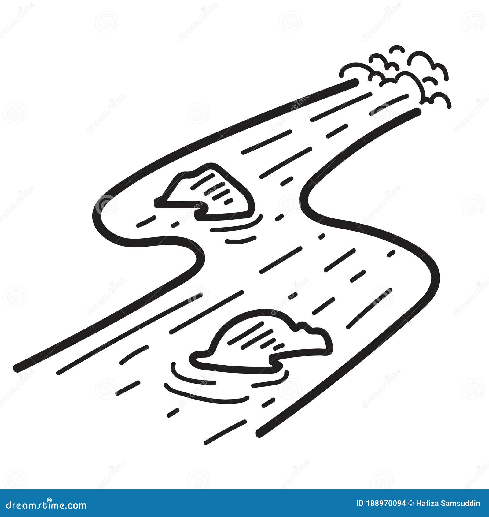 Debris Flow. Vector Illustration Decorative Design Stock Vector ...