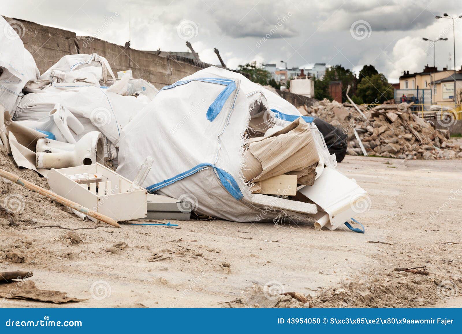 Debris, Garbage Bricks and Material from Building Stock Photo - Image ...