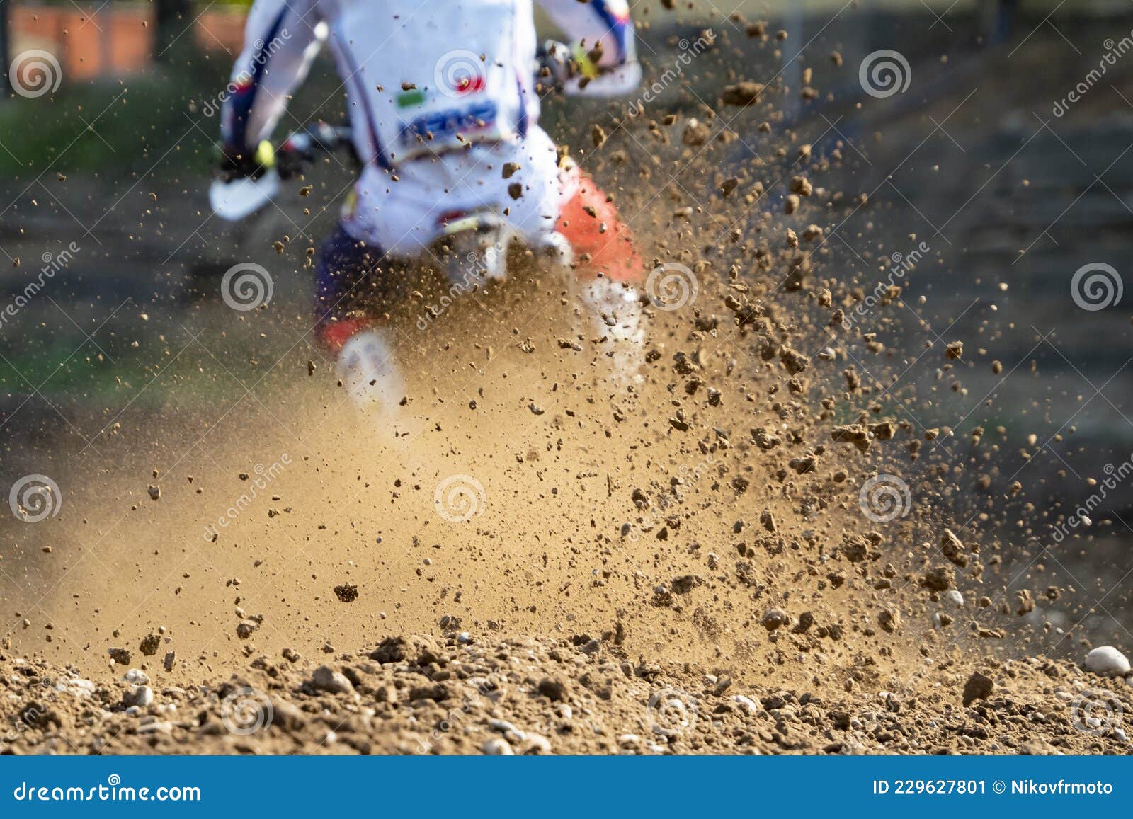 Debris on Ground on a Motocross Track Stock Image - Image of power ...