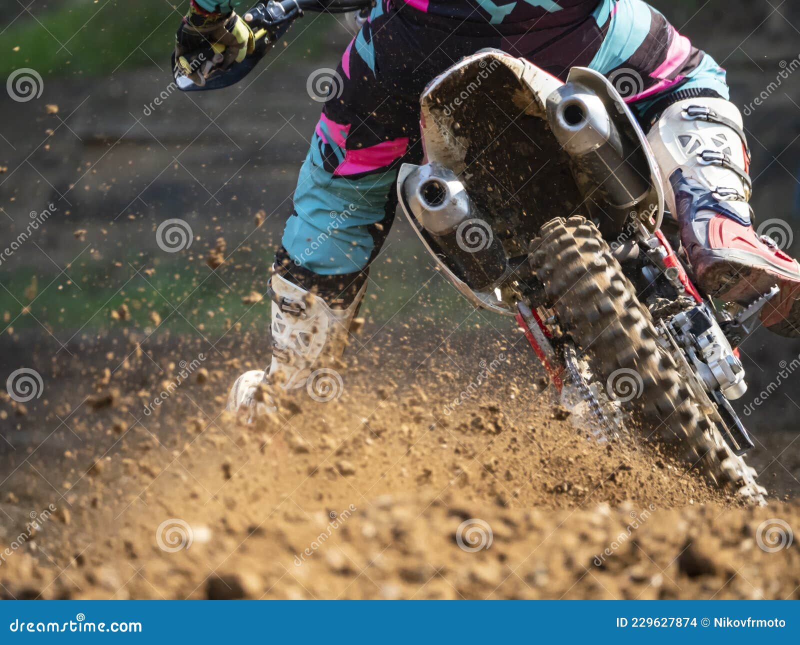 Debris on Ground on a Motocross Track Stock Photo - Image of cycle ...