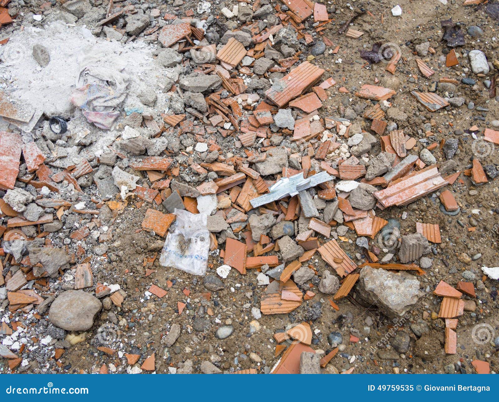Debris on the ground stock image. Image of dump, clay - 49759535