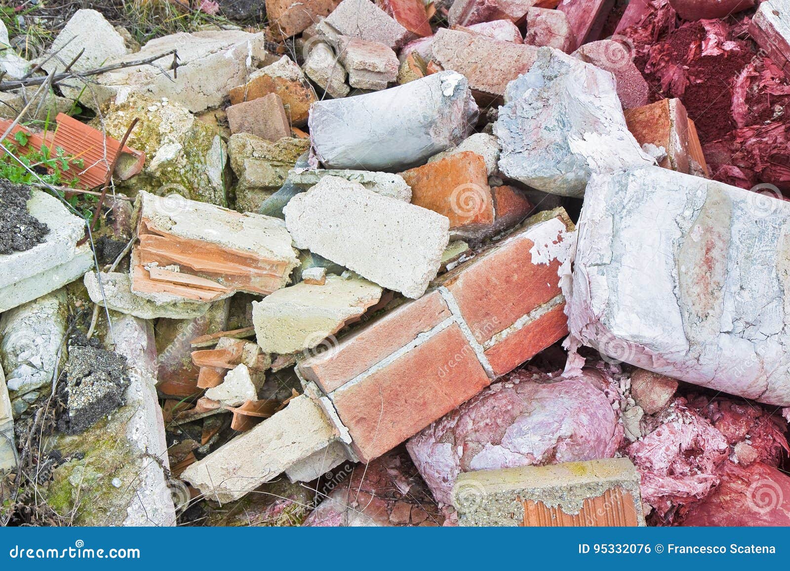 Demolition Brick Wall With Door Stock Photography | CartoonDealer.com ...