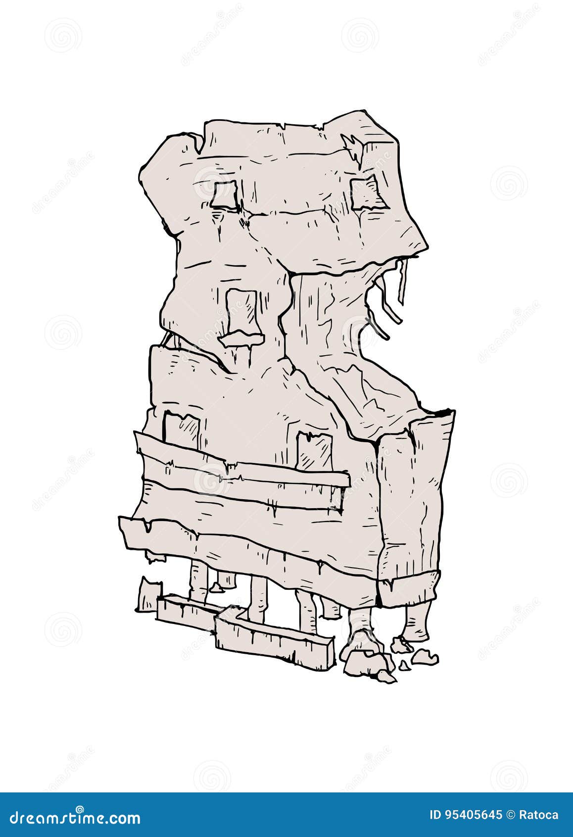 Debris illustration stock vector. Illustration of pile - 95405645