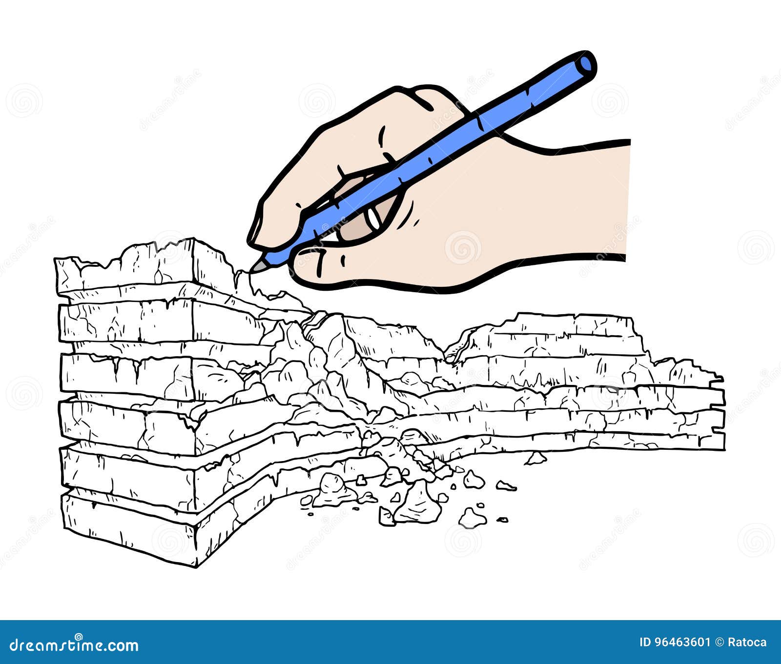 Debris illustration stock vector. Illustration of wall - 96463601