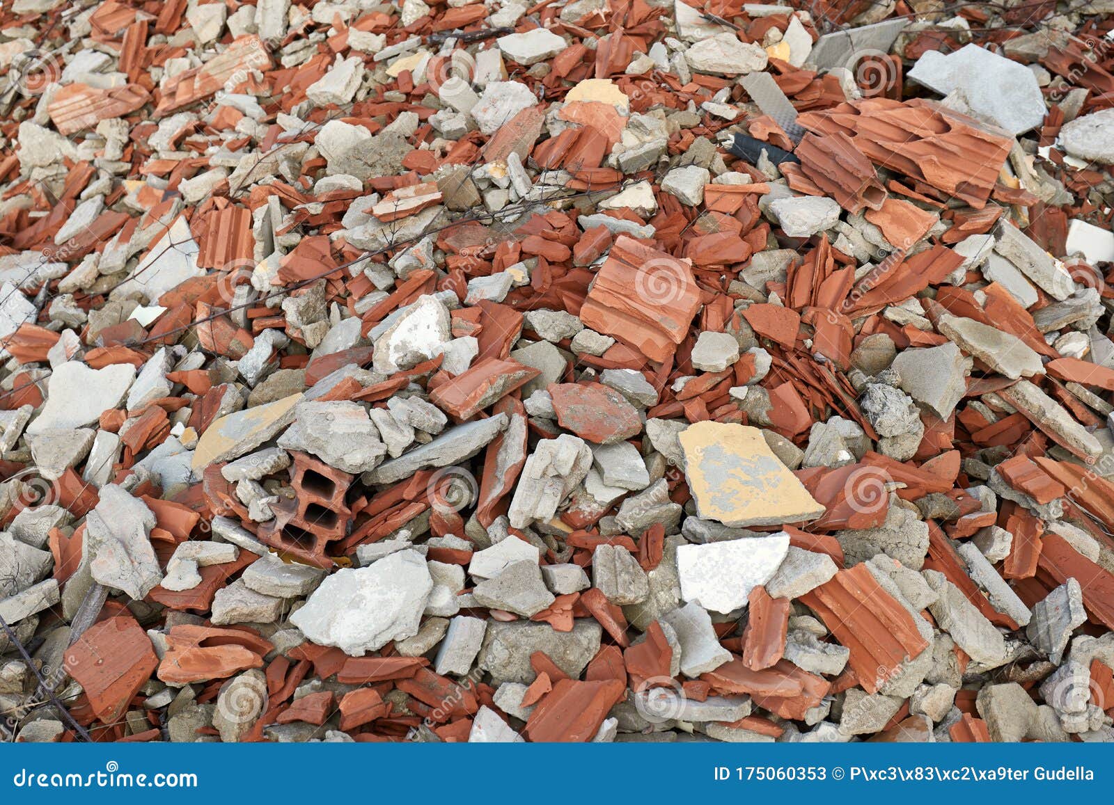 Debris pile closeup stock image. Image of devastation - 175060353