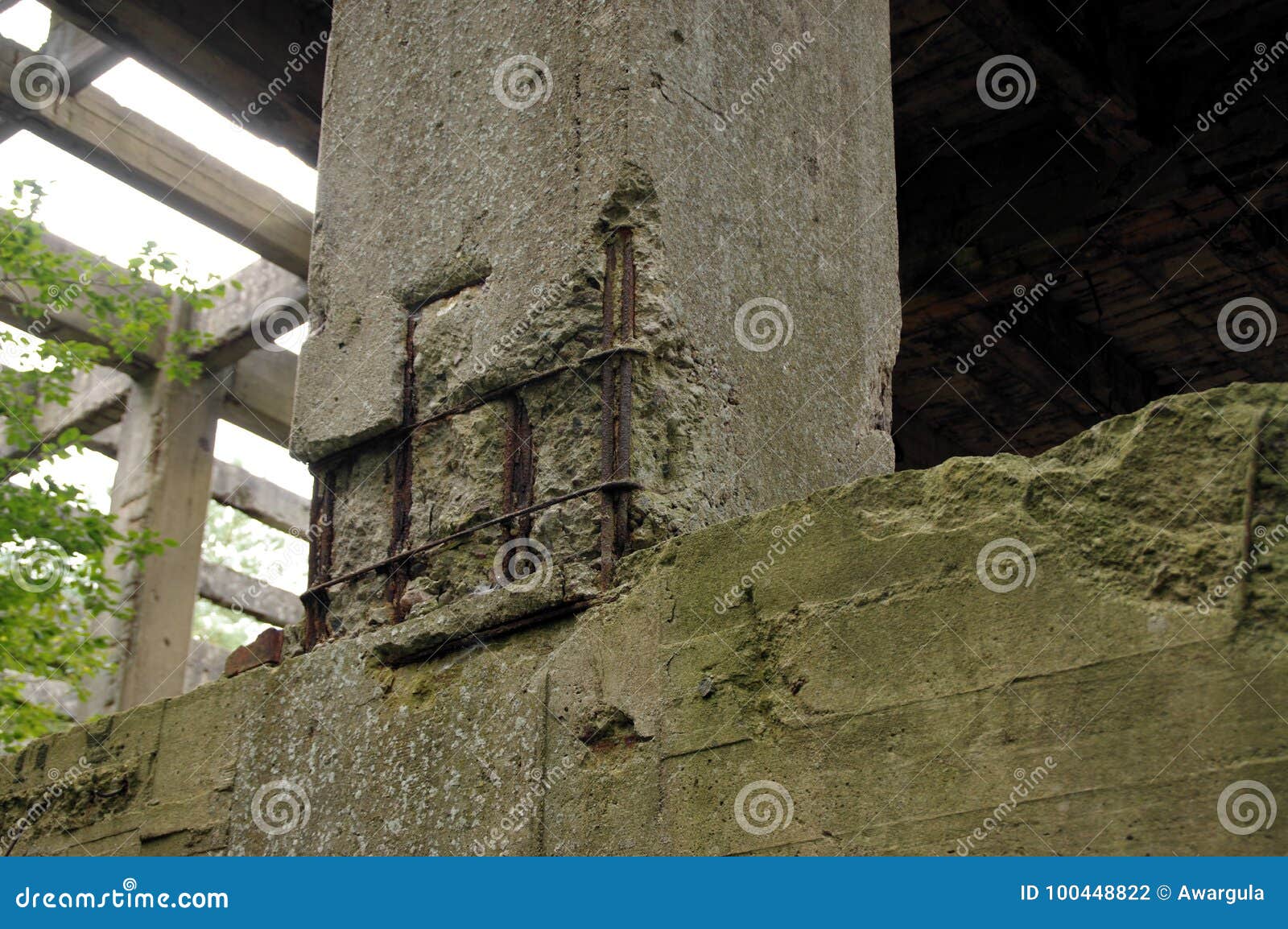 Damaged Concrete Construction Stock Photo - Image of industry ...