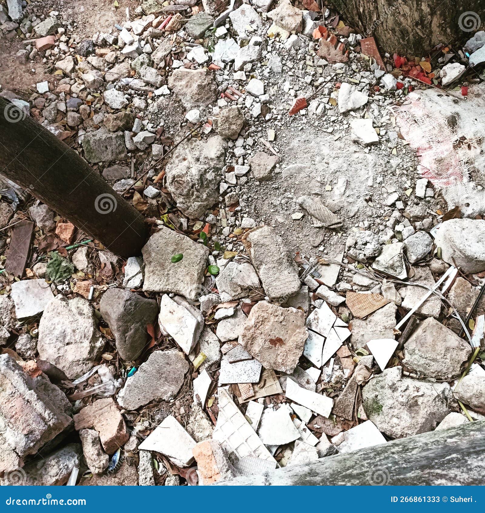 Debris on the Side of the Road Stock Image - Image of debris, road ...