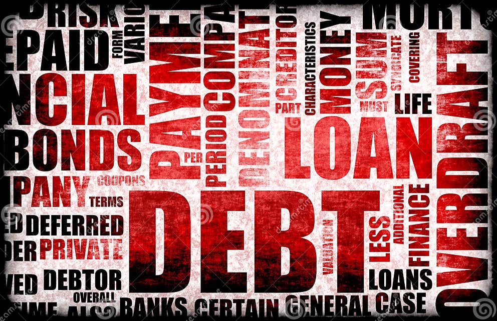 Debt stock illustration. Illustration of bankruptcy, banking - 10707401