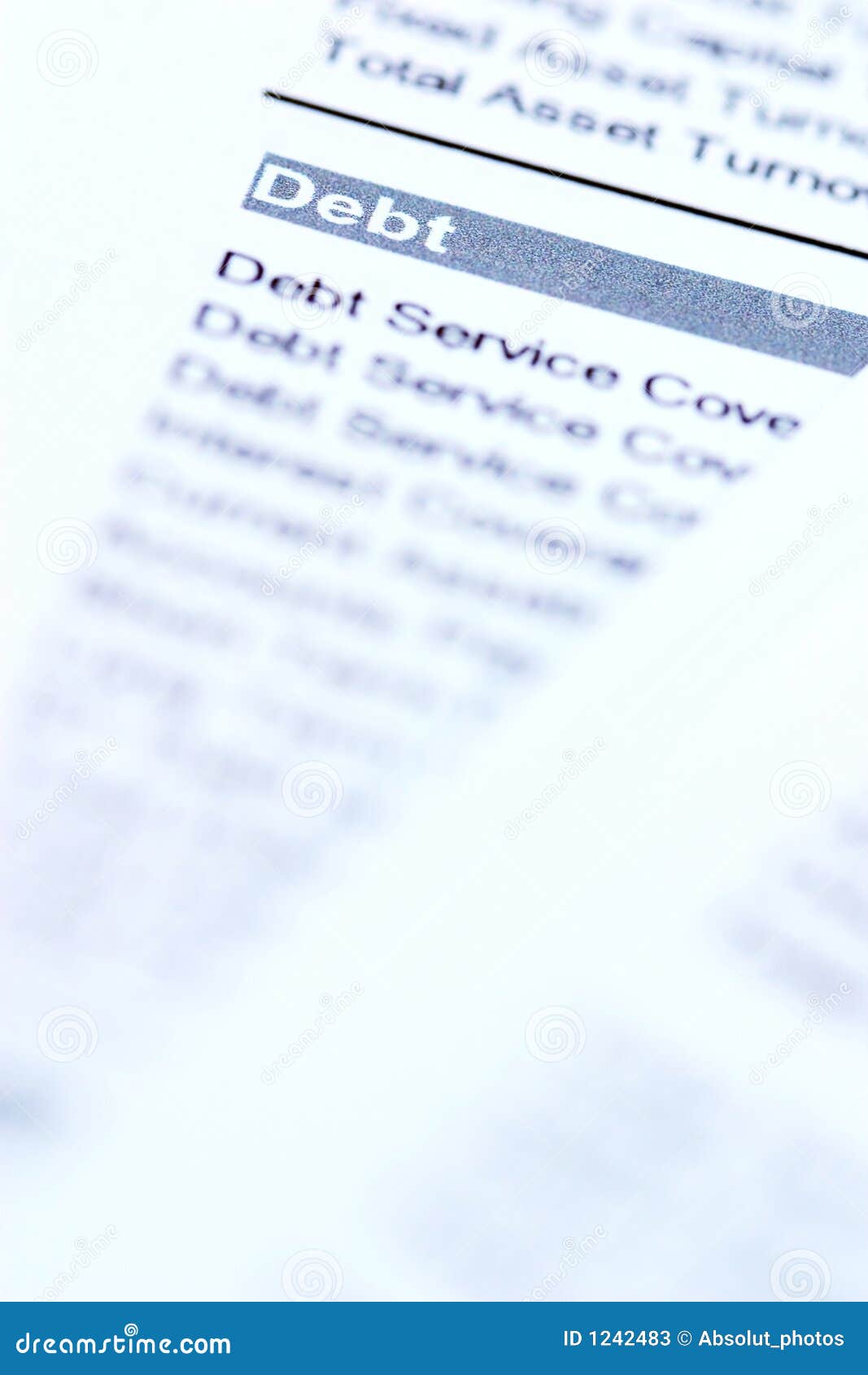Debt stock image. Image of budget, charge, chart, corporation - 1242483