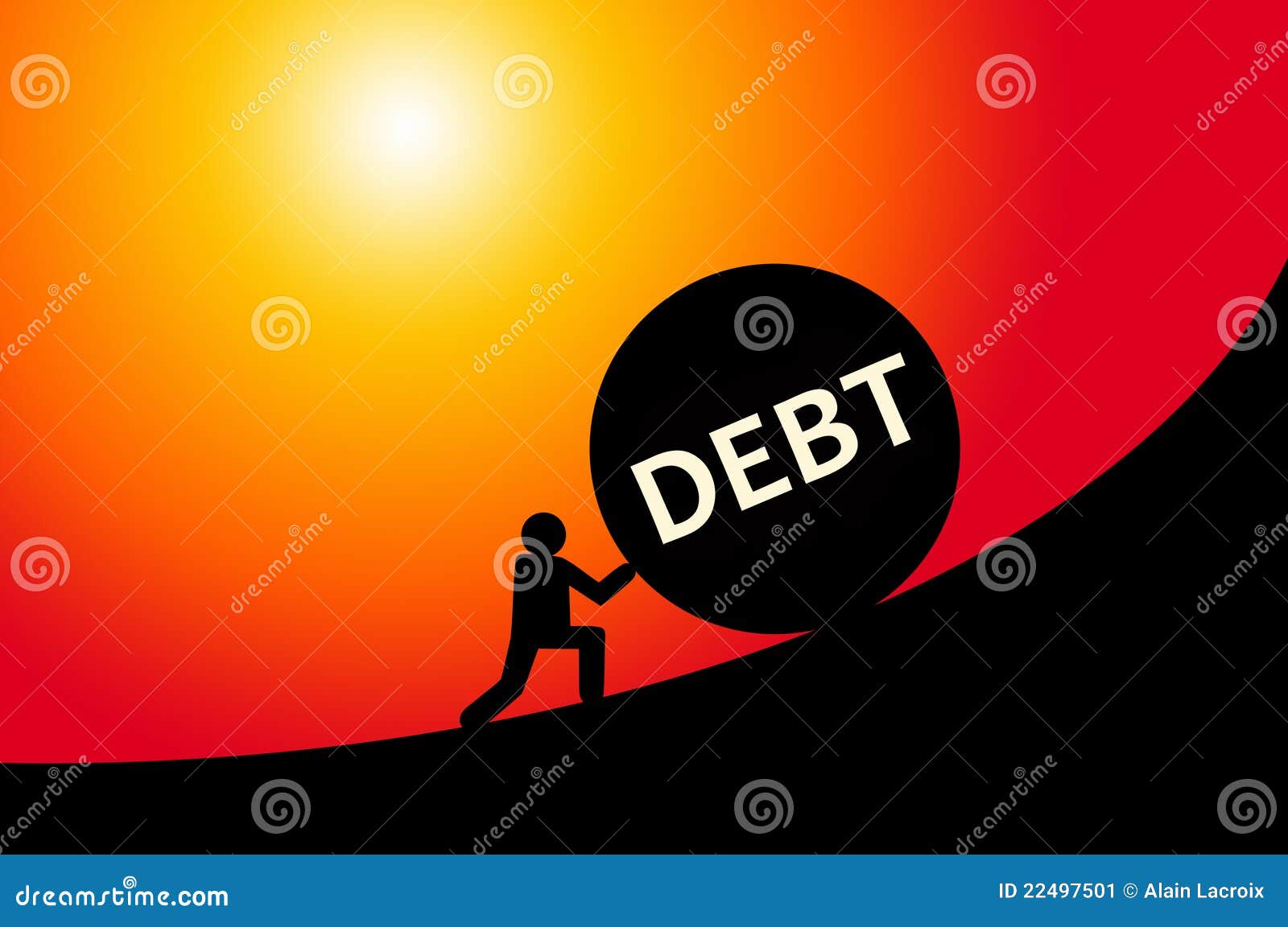 Debt stock illustration. Illustration of banks, economical - 22497501