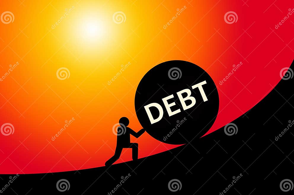 Debt stock illustration. Illustration of banks, economical - 22497501