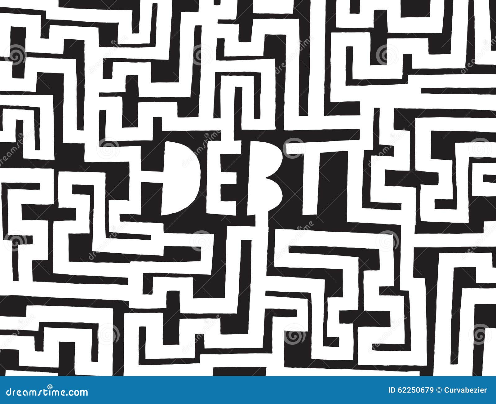 Debt As a Complex Maze or Problem Stock Vector - Illustration of ...