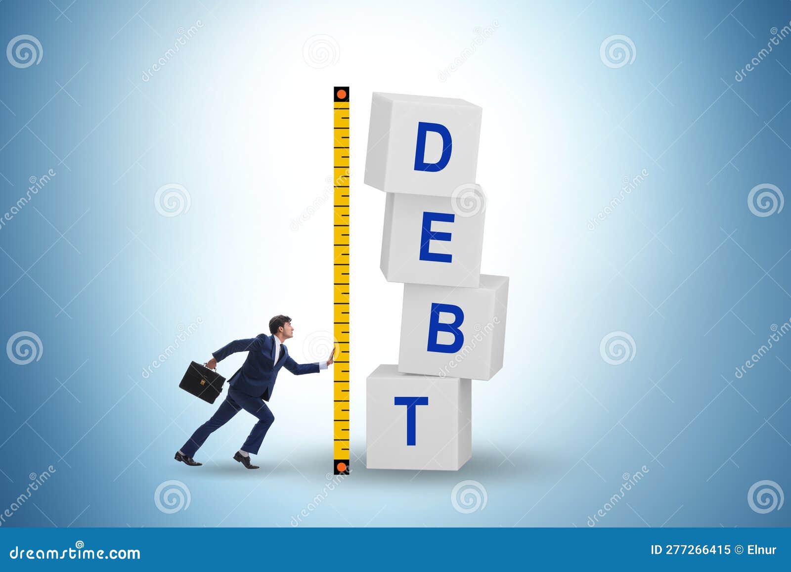 Debt Assessment Concept with Businessman Stock Image - Image of crisis ...