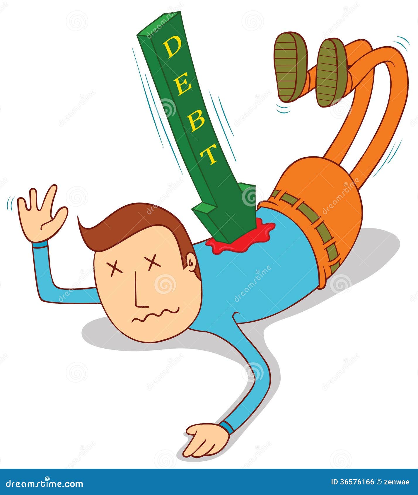 Debt attack stock vector. Illustration of dead, bank - 36576166