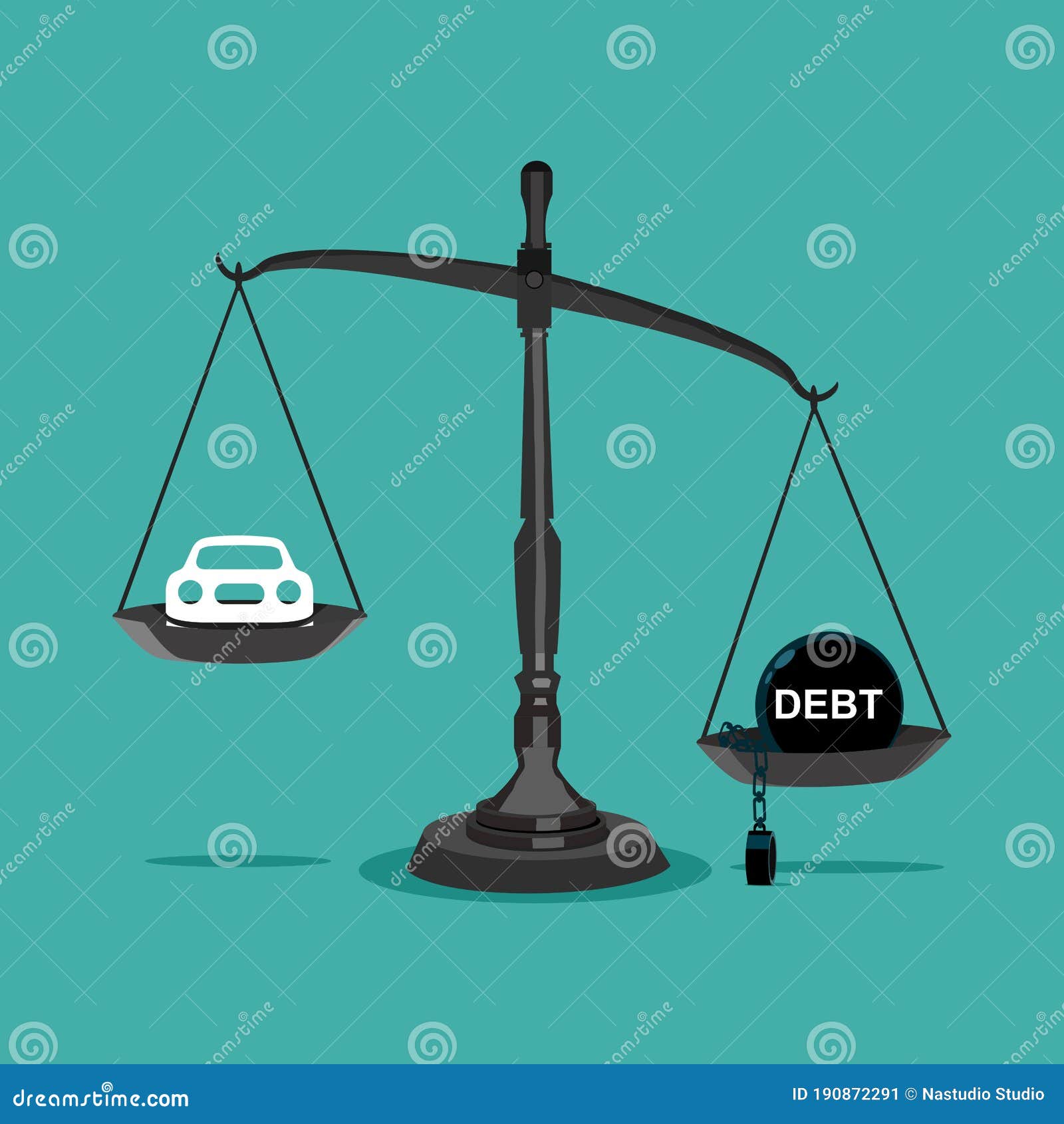 Debt and Car Scales on the Idea that There is Not Enough Money for Car ...