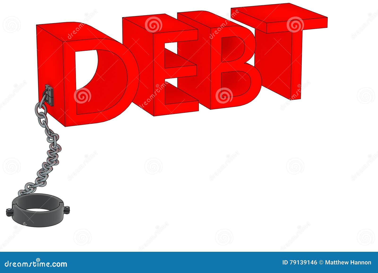 Debt and Chain stock illustration. Illustration of white - 79139146