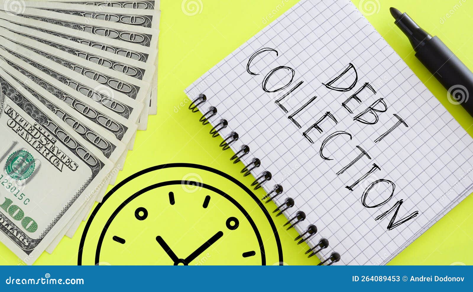 Debt Collection is Shown Using the Text Stock Image - Image of closeup ...