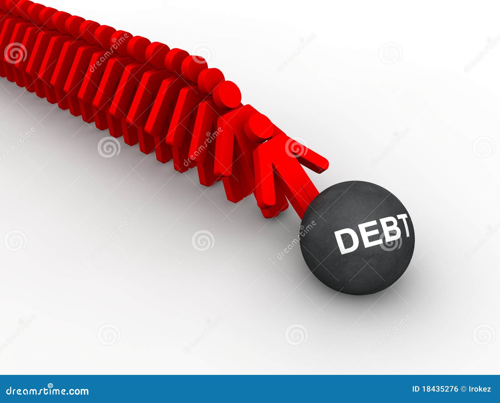 Debt concept stock illustration. Illustration of isolated - 18435276