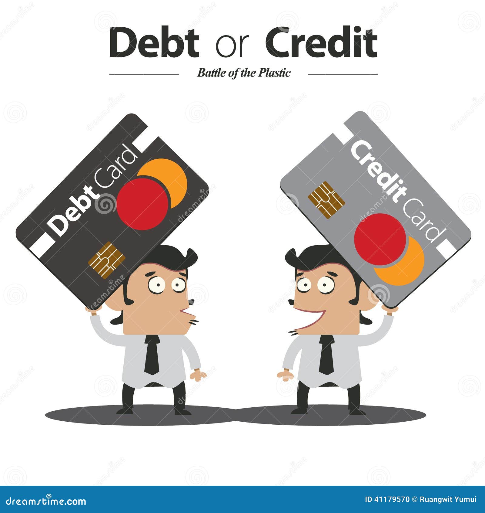 Debt or Credit stock vector. Illustration of effect, battle - 41179570