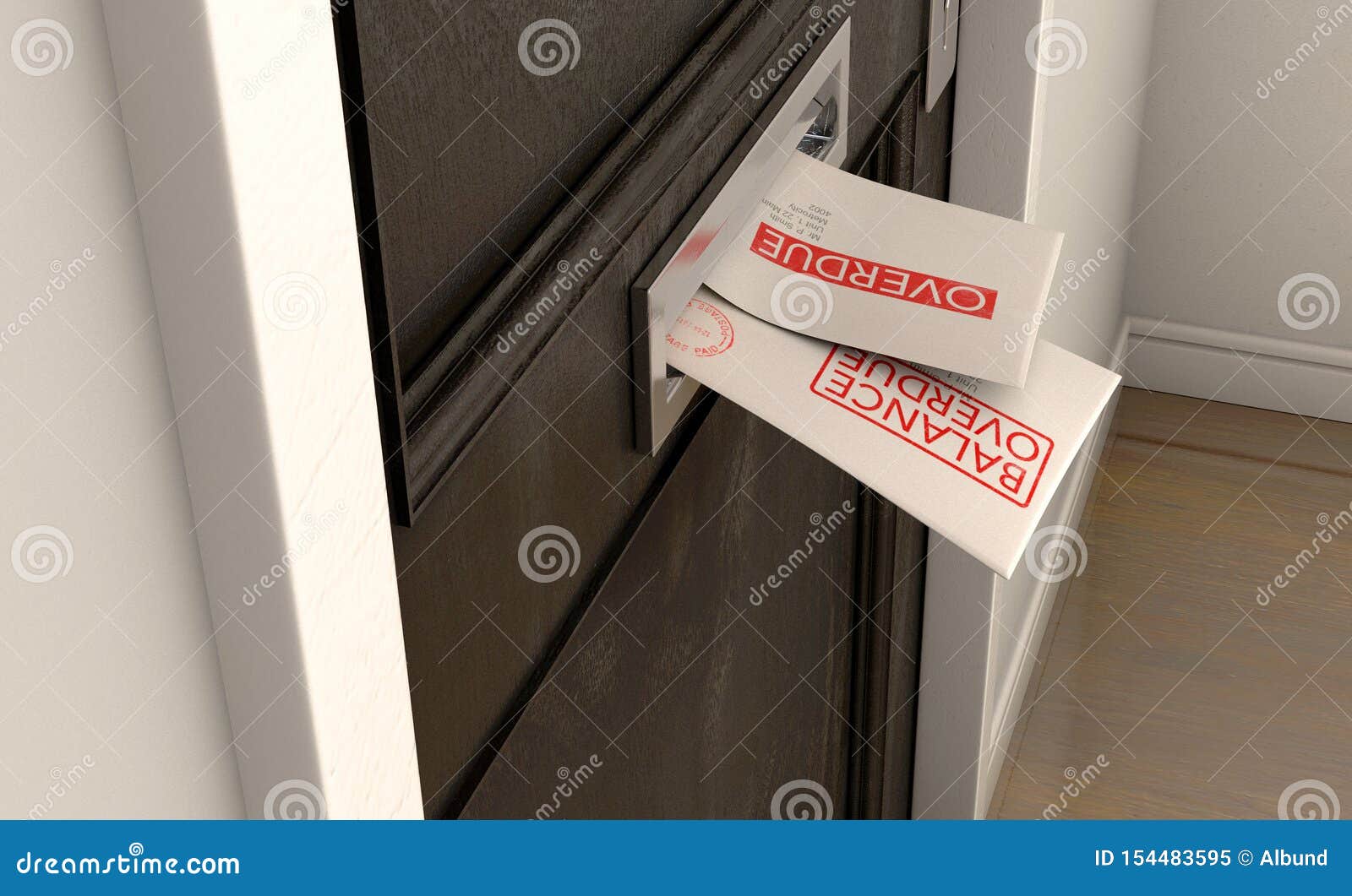 Debt Envelope Stack Mail Slot Stock Illustration - Illustration of ...