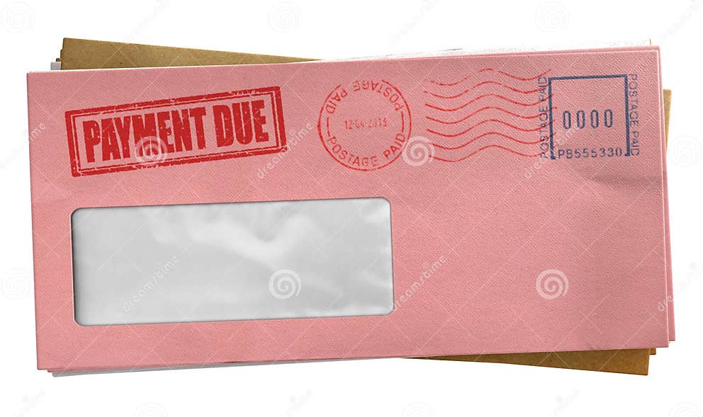 Debt Envelope Stack stock photo. Image of communication - 43374006