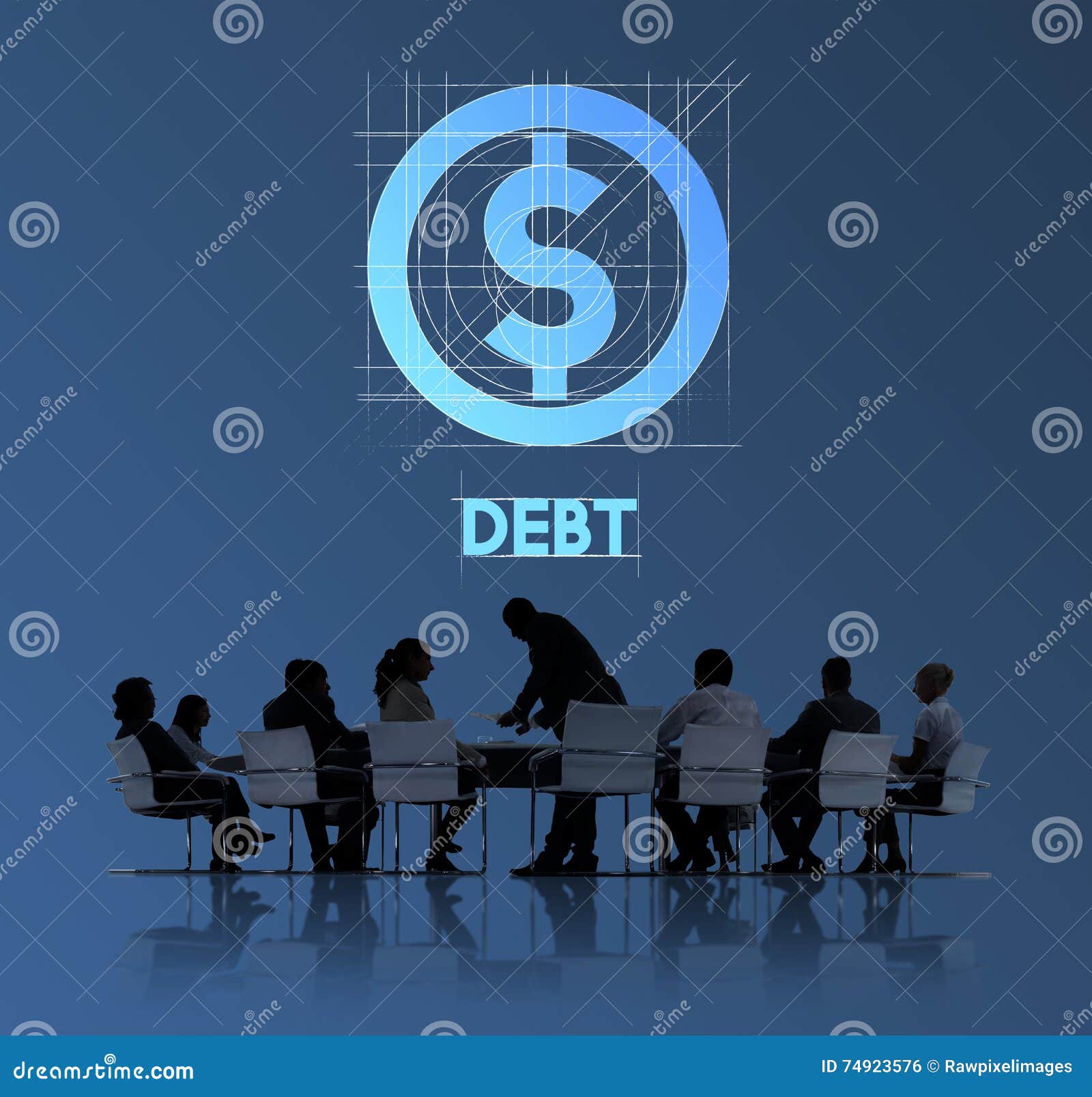 Debt Financial Money Technology Graphic Concept Stock Photo - Image of ...