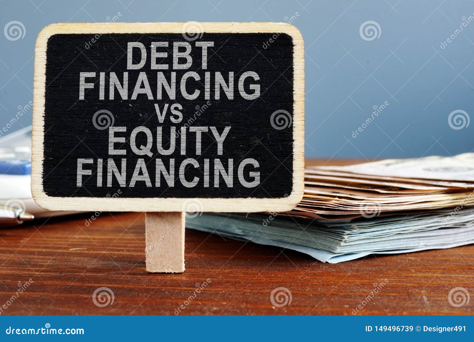 Debt Financing Vs Equity Financing Concept. Stock Image - Image of ...