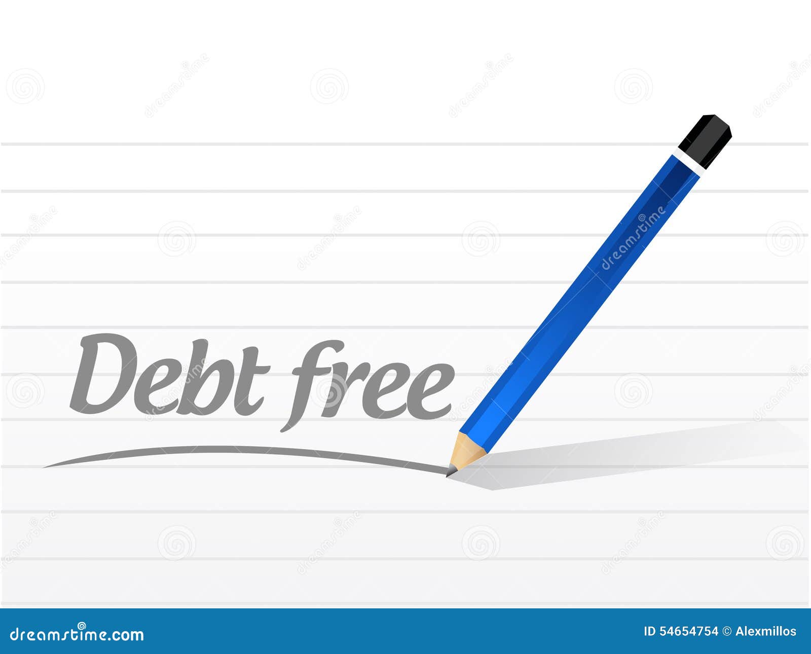 Debt Free Message Sign Concept Illustration Stock Illustration ...
