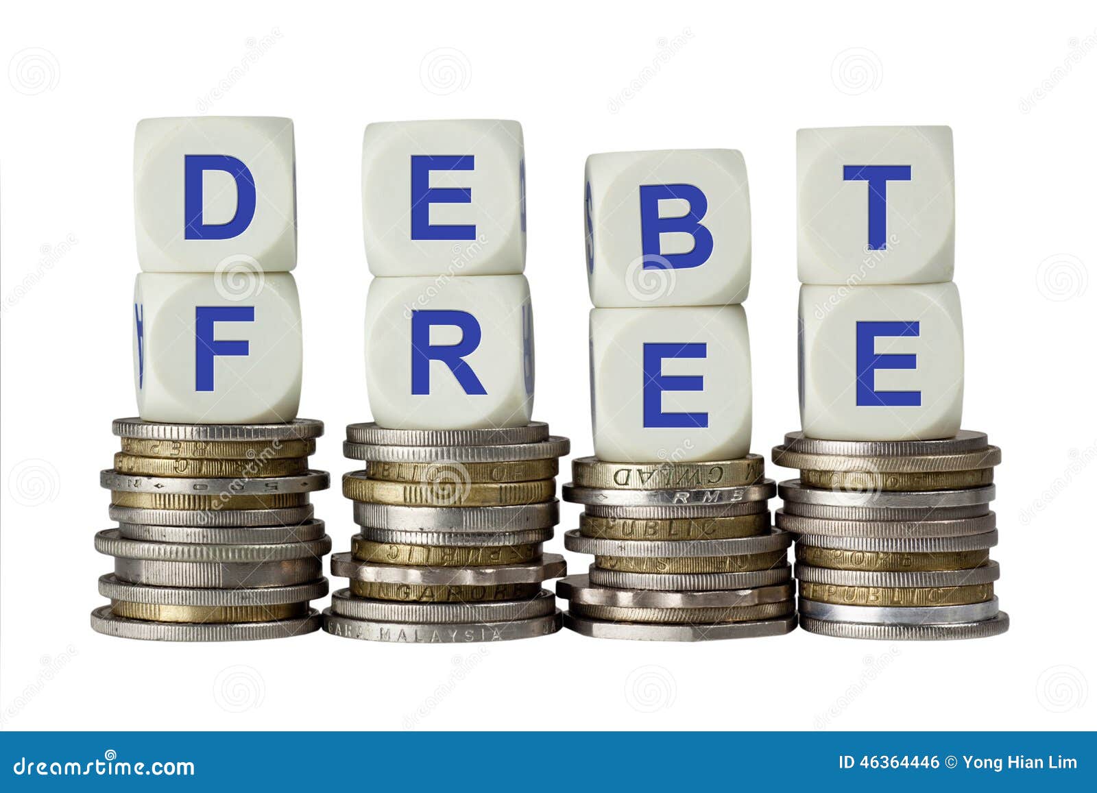 Debt Free stock photo. Image of debt, heap, cash, stack - 46364446