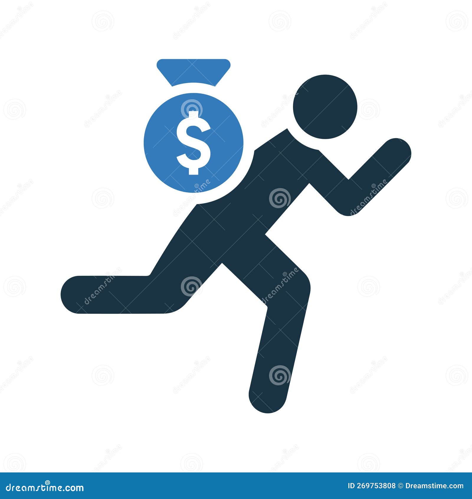 Debt Icon. Simple Editable Vector Graphics Stock Vector - Illustration ...