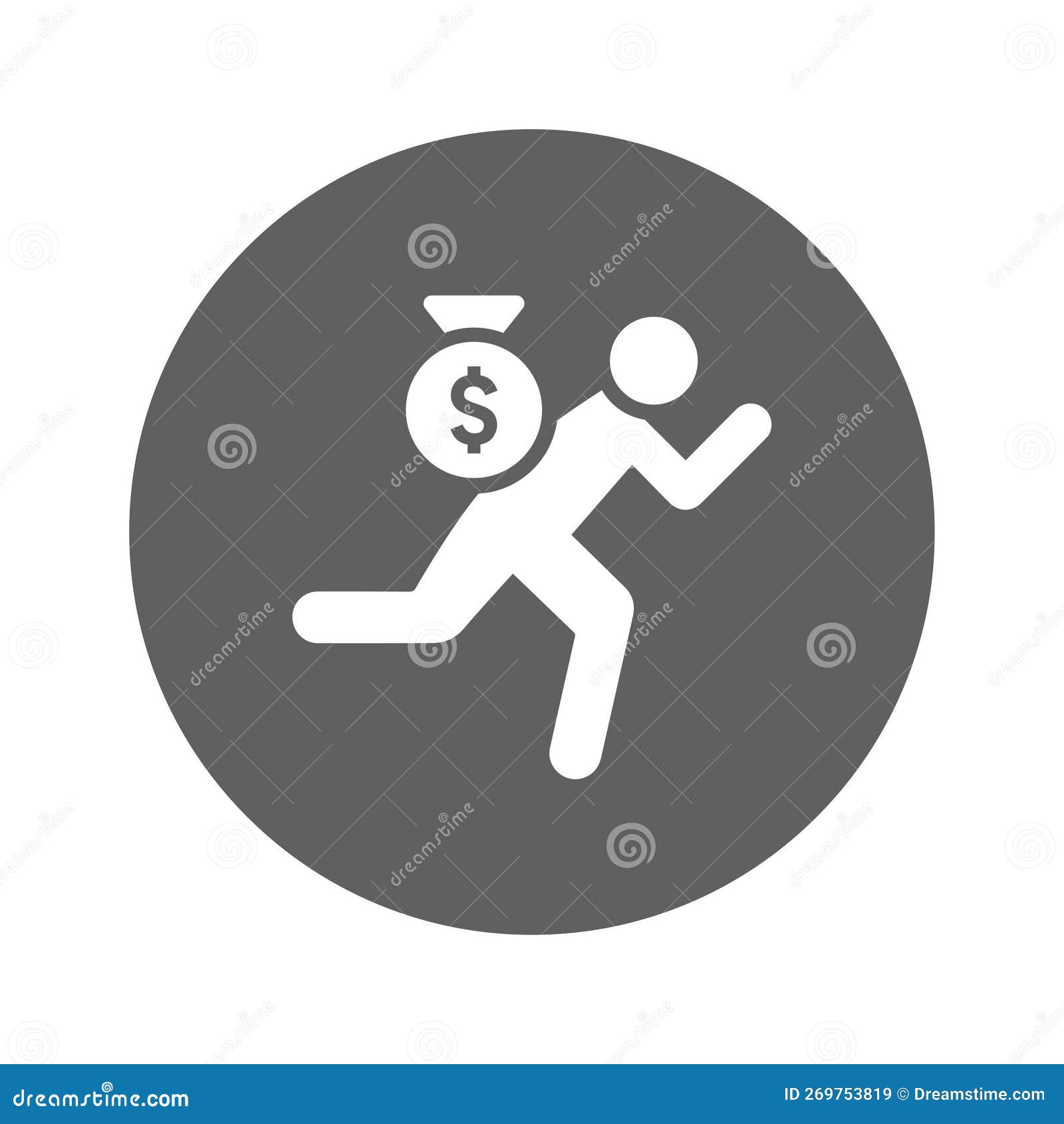 Debt Icon. Simple Editable Vector Graphics Stock Vector - Illustration ...
