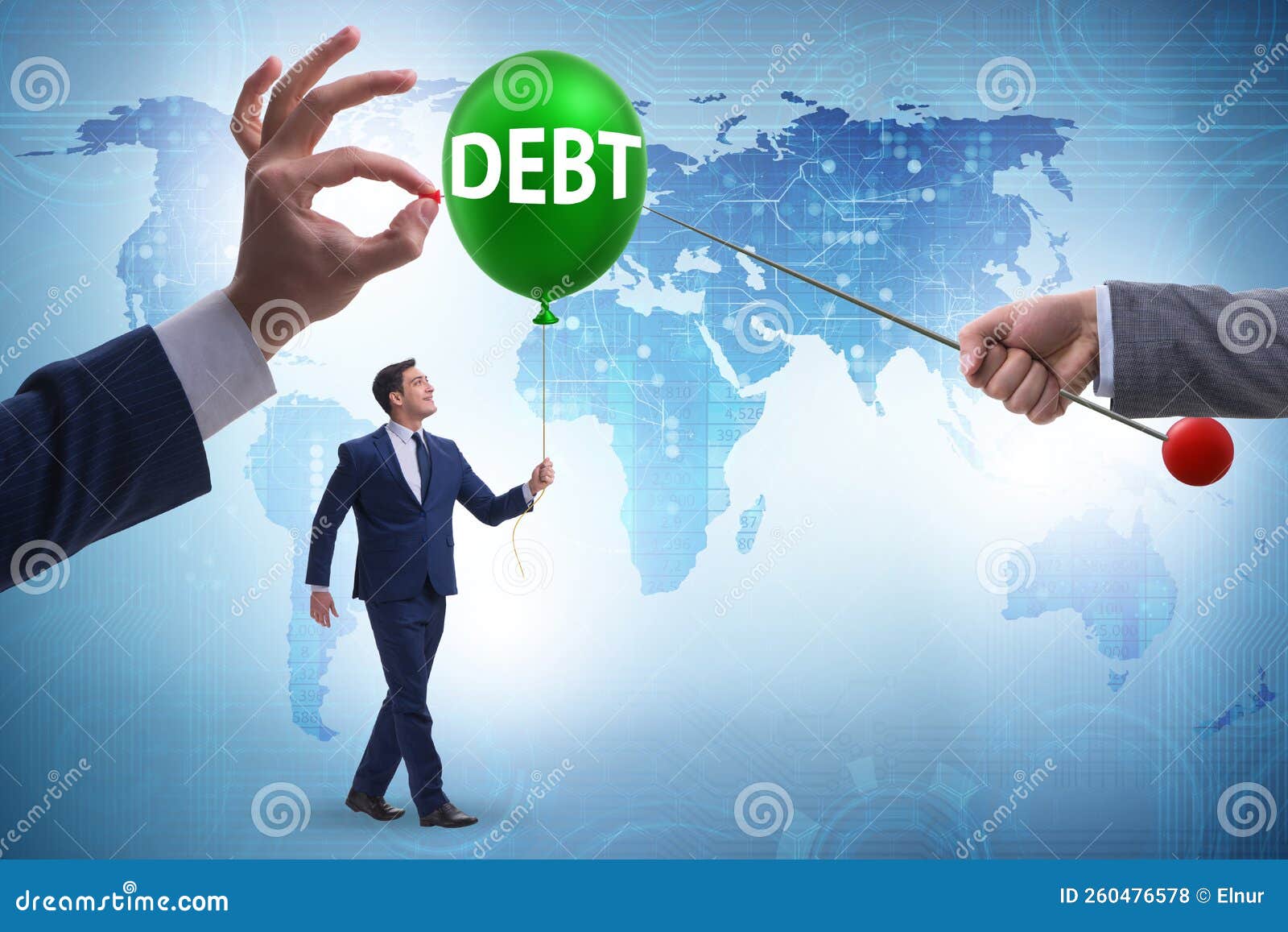 Debt and Loan Concept with Balloon Stock Photo - Image of debt ...