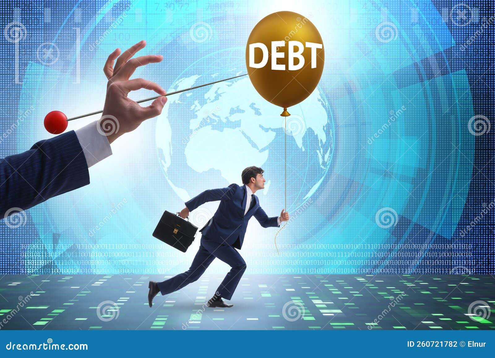 Debt and Loan Concept with Balloon Stock Photo - Image of financial ...