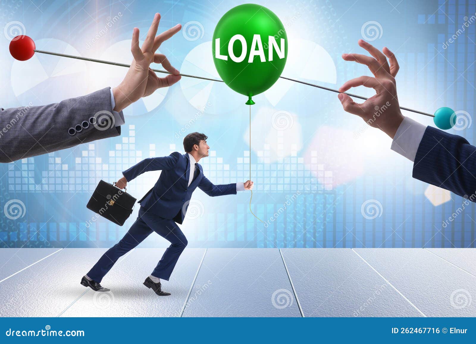 Debt and Loan Concept with Balloon Stock Photo - Image of burst, debt ...