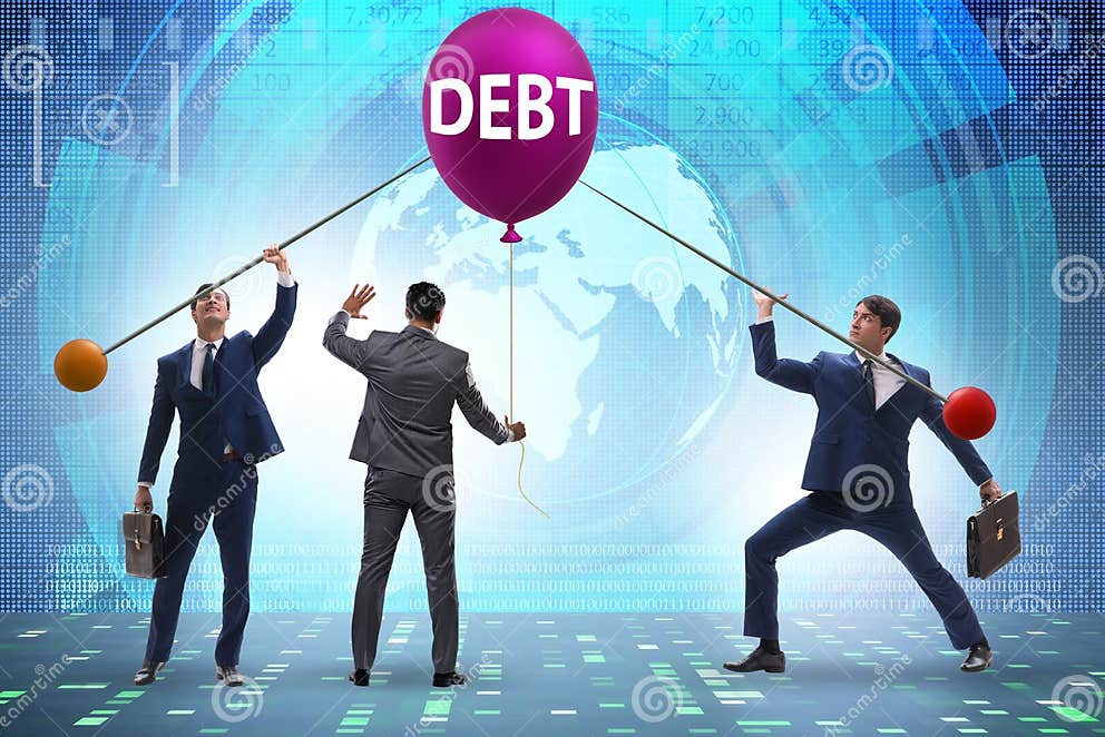 Debt and Loan Concept with Balloon Stock Image - Image of financing ...