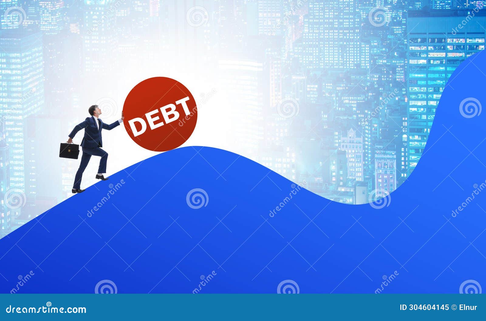 Debt and Loan Concept with Businessman Stock Image - Image of ...