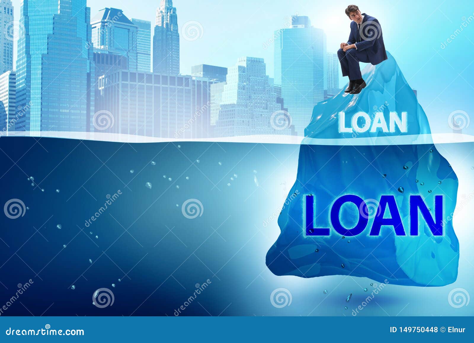 Debt and Loan Concept with Hidden Iceberg Stock Photo - Image of ...