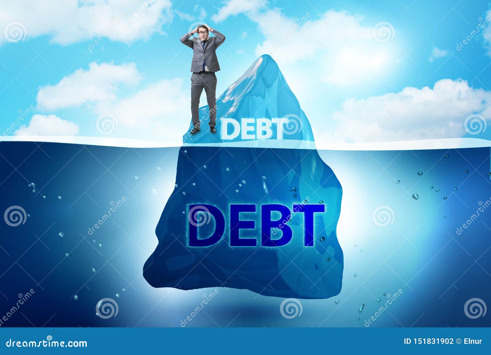 Debt and Loan Concept with Hidden Iceberg Stock Photo - Image of bank ...