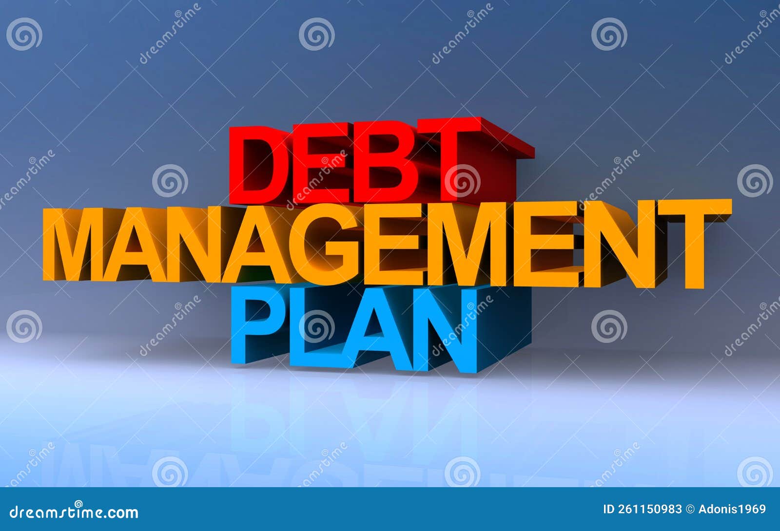 Debt Management Plan on Blue Stock Illustration - Illustration of ...