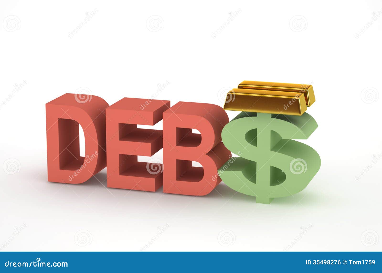 Debt and money stock illustration. Illustration of bankrupt - 35498276