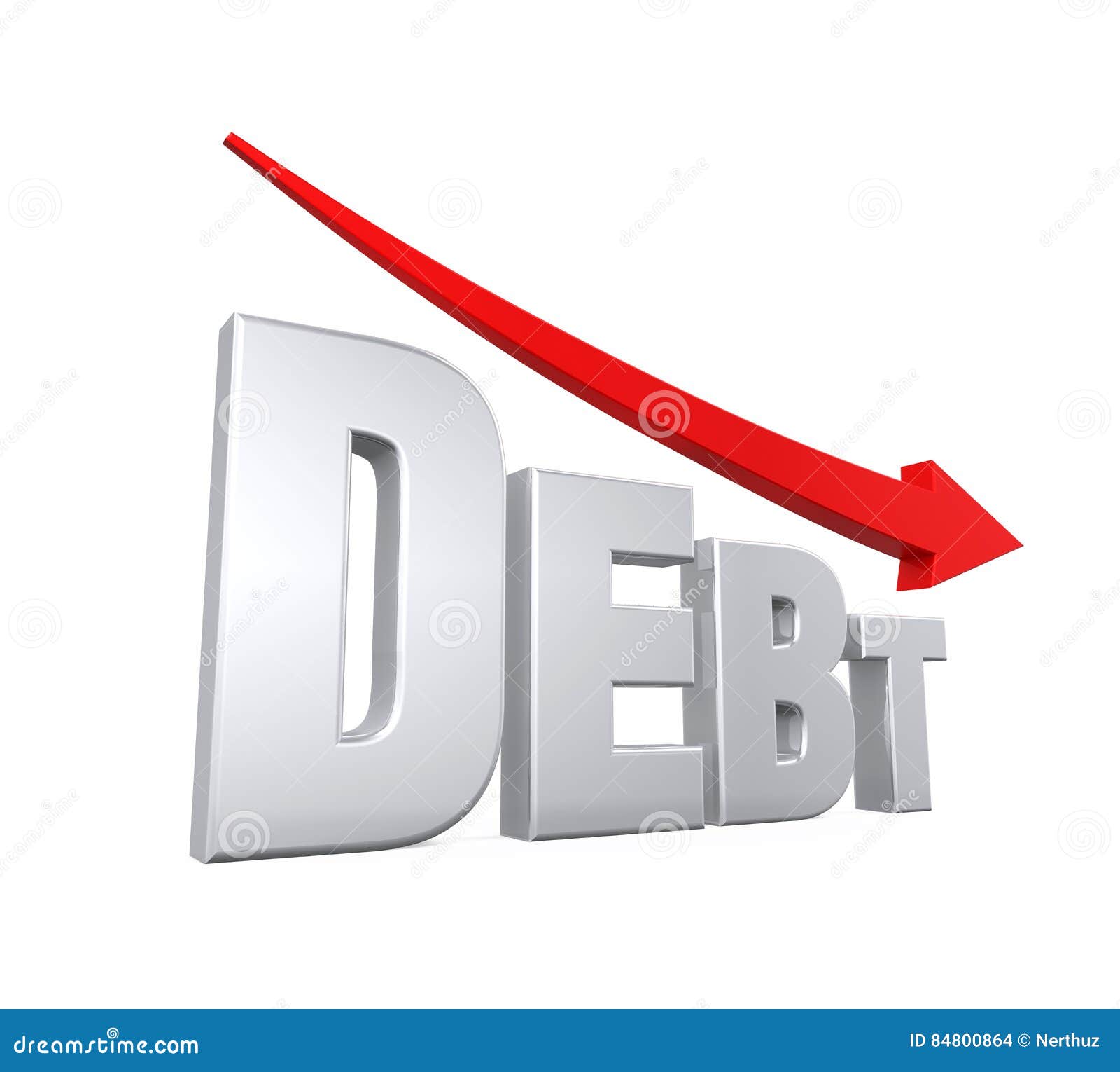 Debt Reduction Concept stock illustration. Illustration of lowering ...