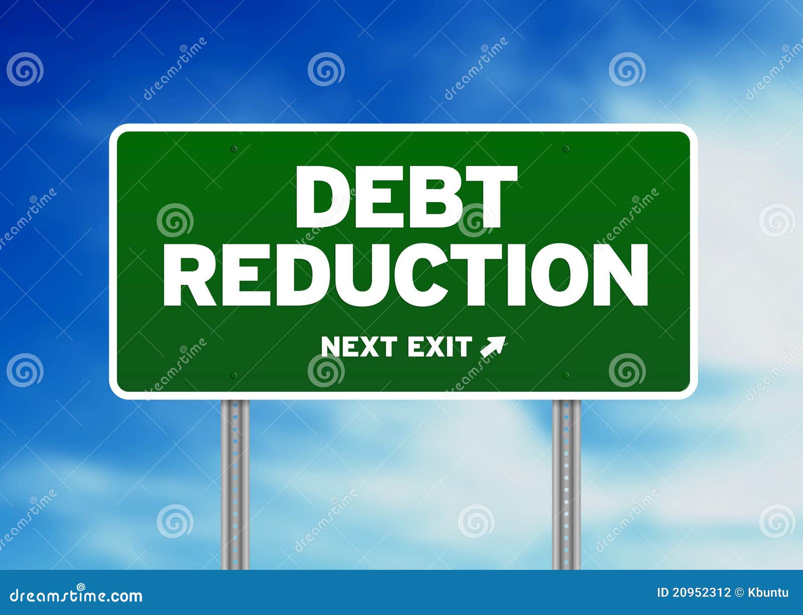 Debt Reduction Sign Royalty-Free Stock Image | CartoonDealer.com #36768364