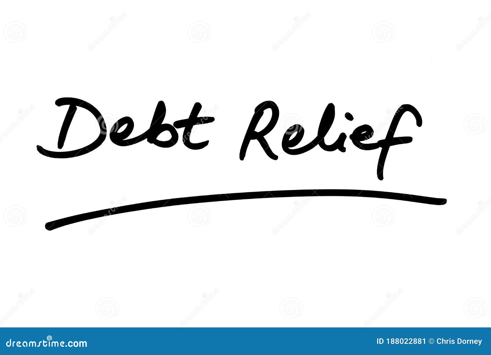 Debt Relief stock illustration. Illustration of hand - 188022881