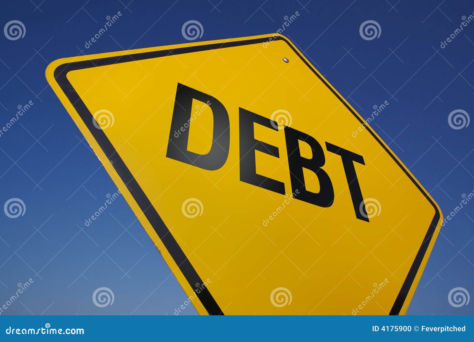 Debt Road Sign stock photo. Image of concept, road, route - 4175900